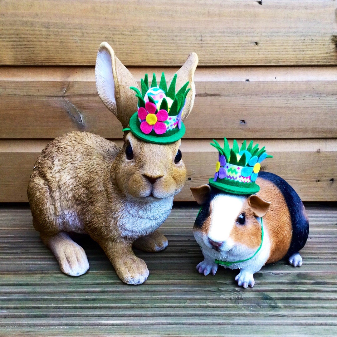 Easter Hat / Bonnet X1 or a Set of X2 for a Small Pet, Rabbit, Guinea ...