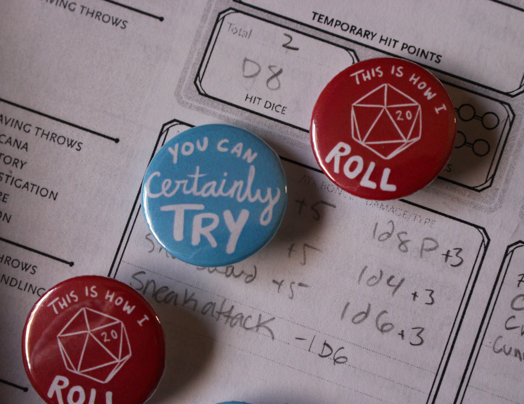 Dnd Buttons - Etsy