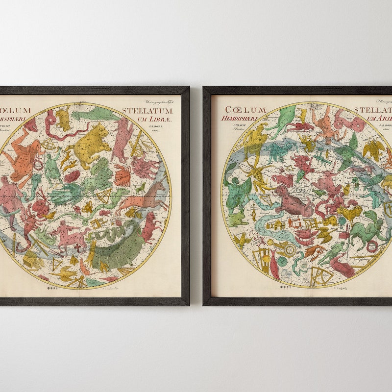 Antique Constellation Map - Etsy