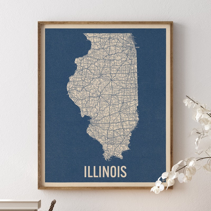 Illinois Poster - Etsy