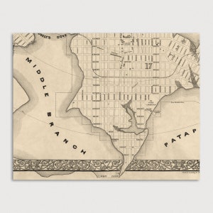 Old Baltimore Map Art Print Set Maryland 1851 Antique Map | Etsy