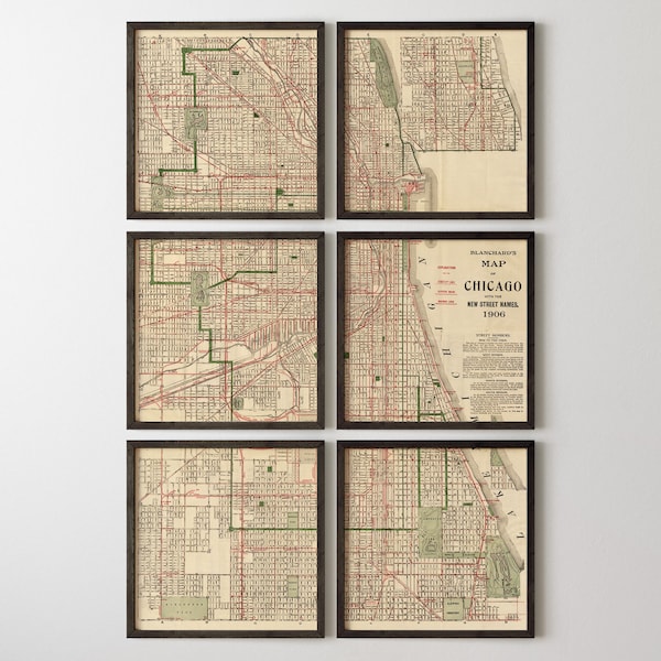 Chicago Vintage Map - Etsy
