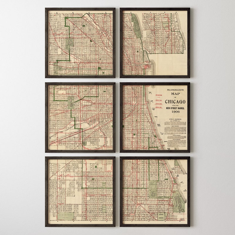 Chicago Map - Etsy