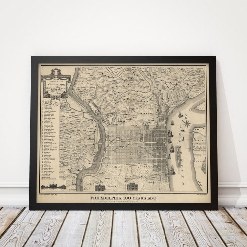 Old Philadelphia Map Art Print Set 1830 Antique Map Archival - Etsy