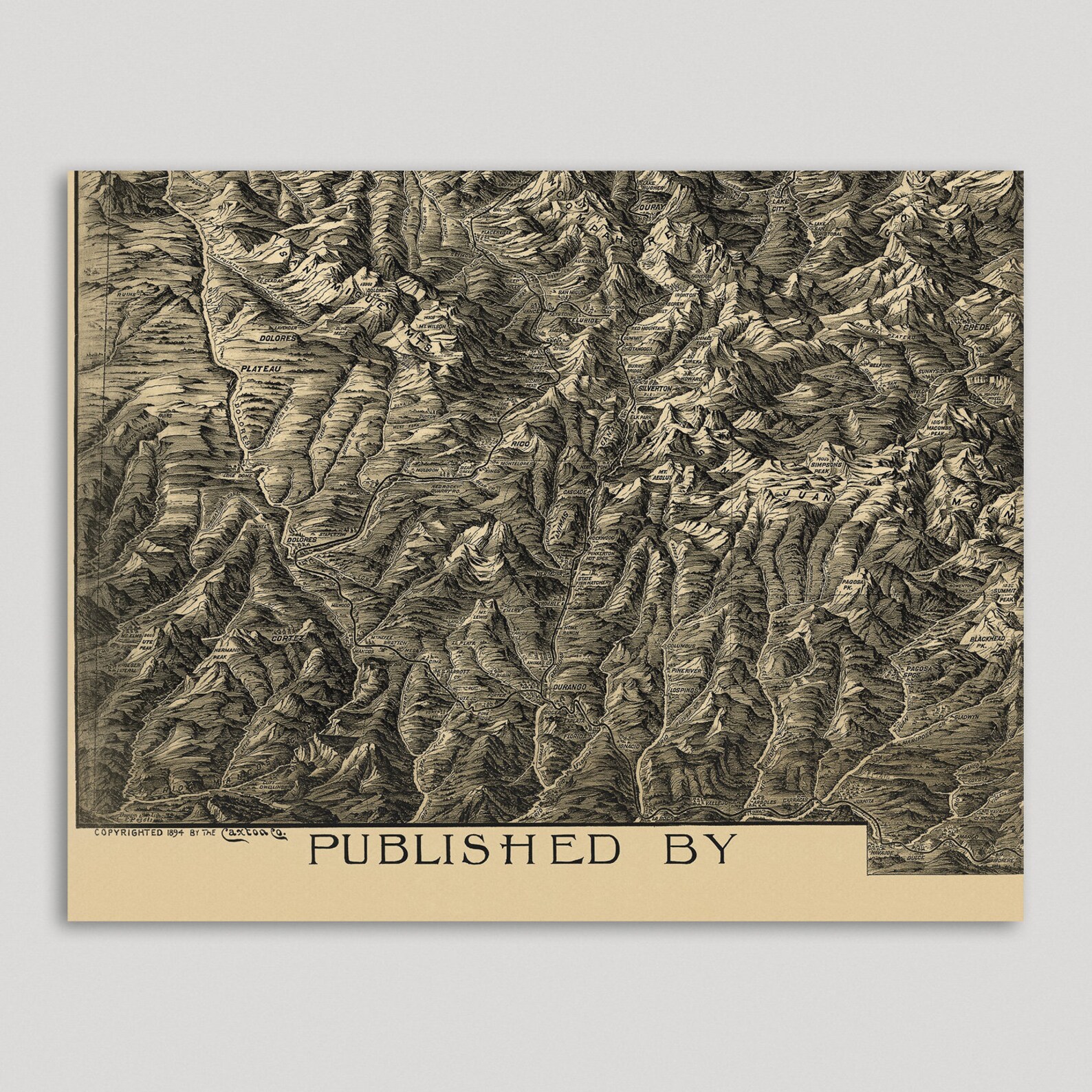 Old Colorado Map Art Print Set 1894 Antique Map Archival | Etsy