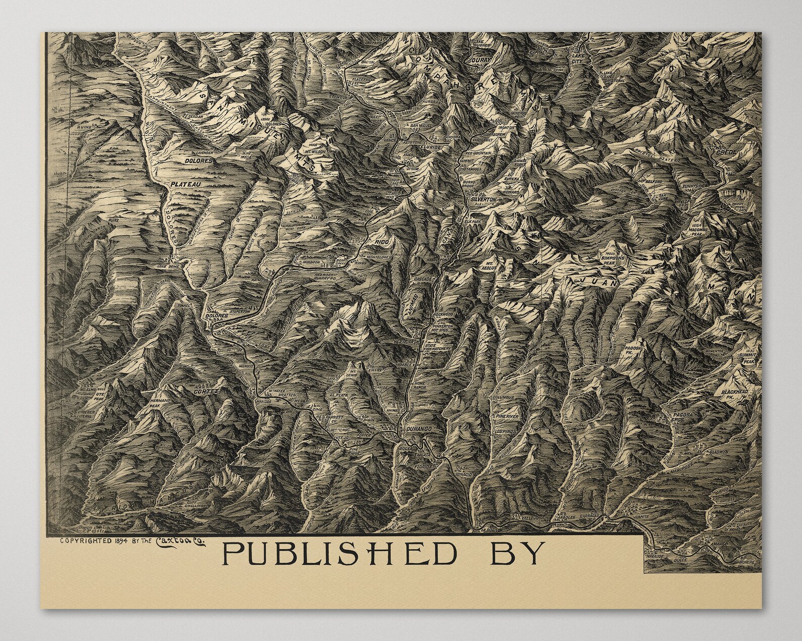 Old Colorado Map Art Print Set 1894 Archival Reproduction - Etsy