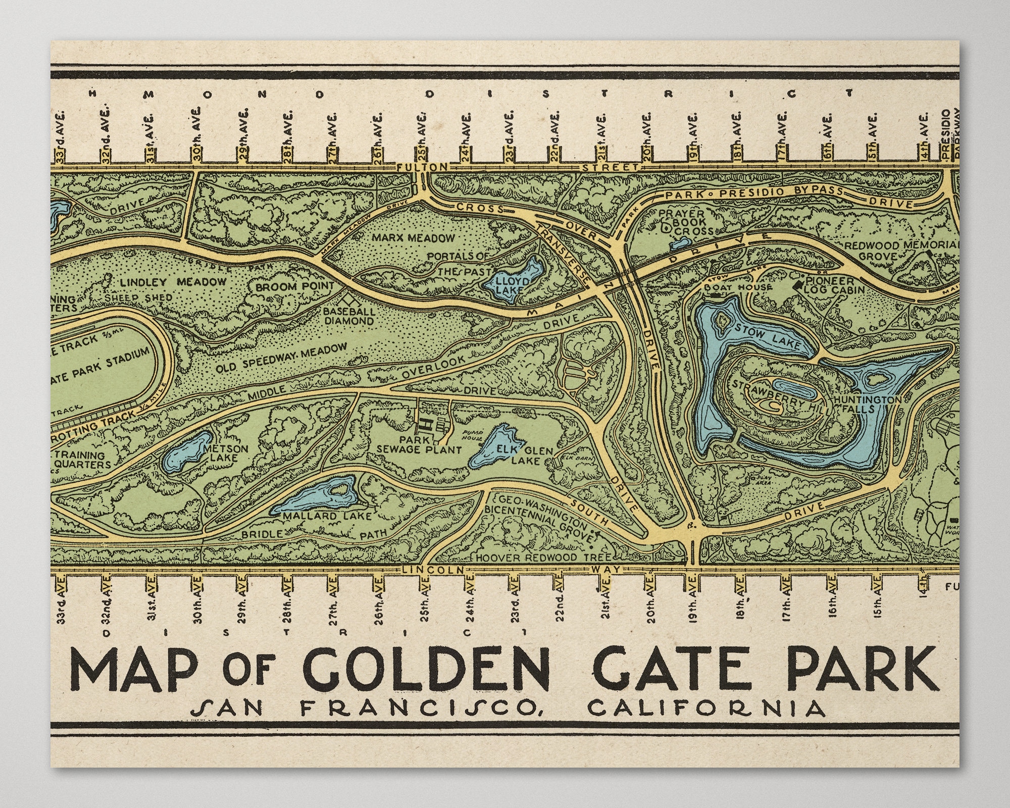 Golden Gate Park Map