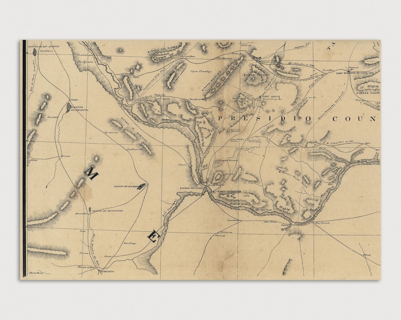 Old Texas Map Art Print Set 1867 Archival Reproduction Set | Etsy