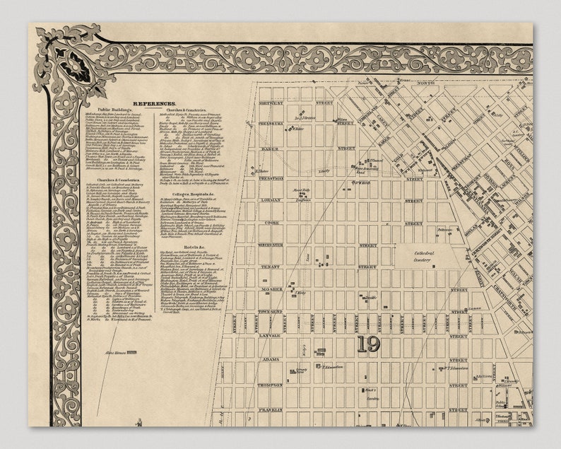 Old Baltimore Map Art Print Set Maryland 1851 Archival | Etsy