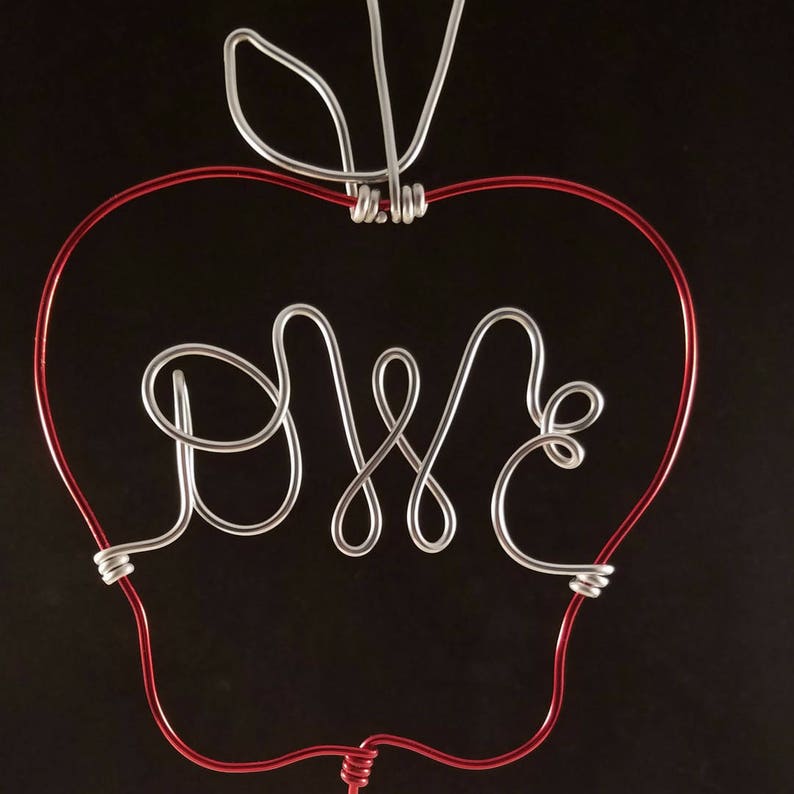 Apple Cake Topper, Personalized Cake Topper, Teacher's Gift, Teacher ...