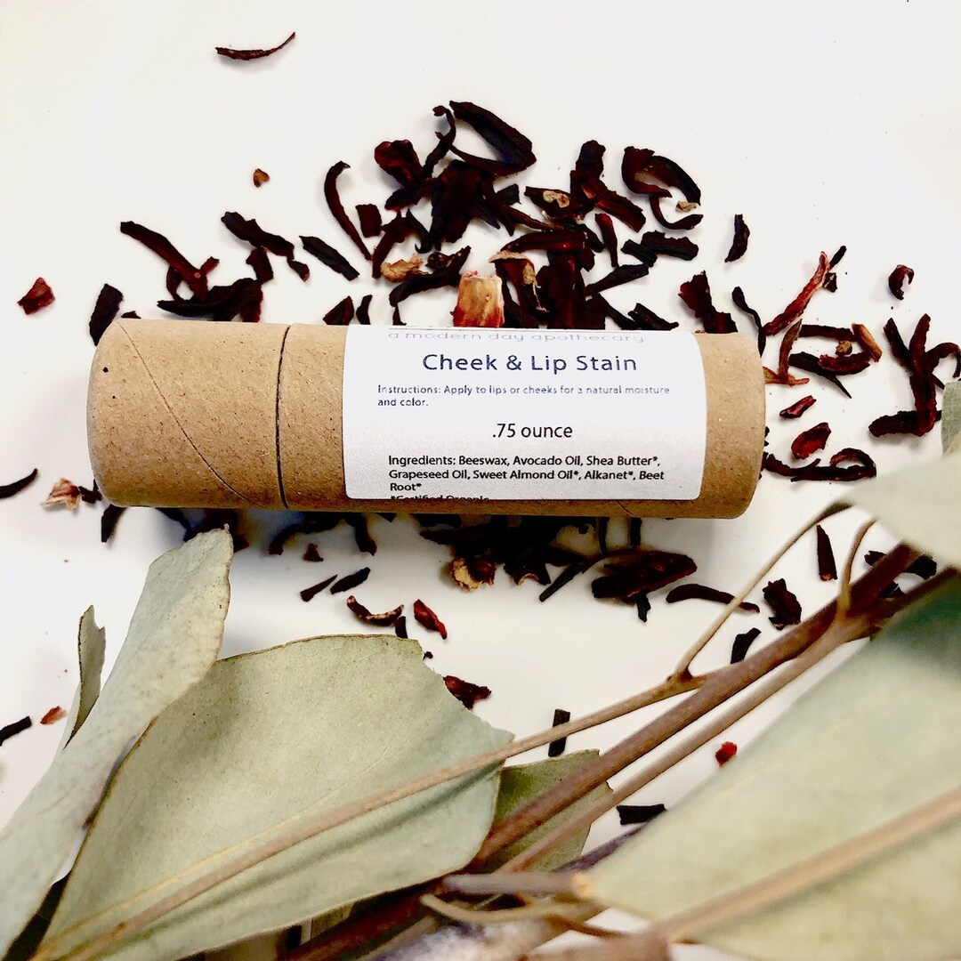 Organic Natural Cheek and Lip Stain / Organic Tinted Lip Balm / Lip ...