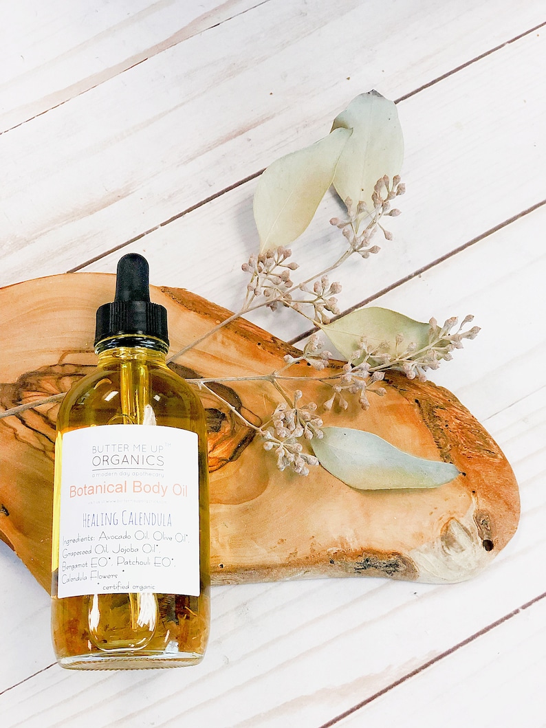 Organic Healing Calendula Body Oil / Botanical Body Oil / - Etsy