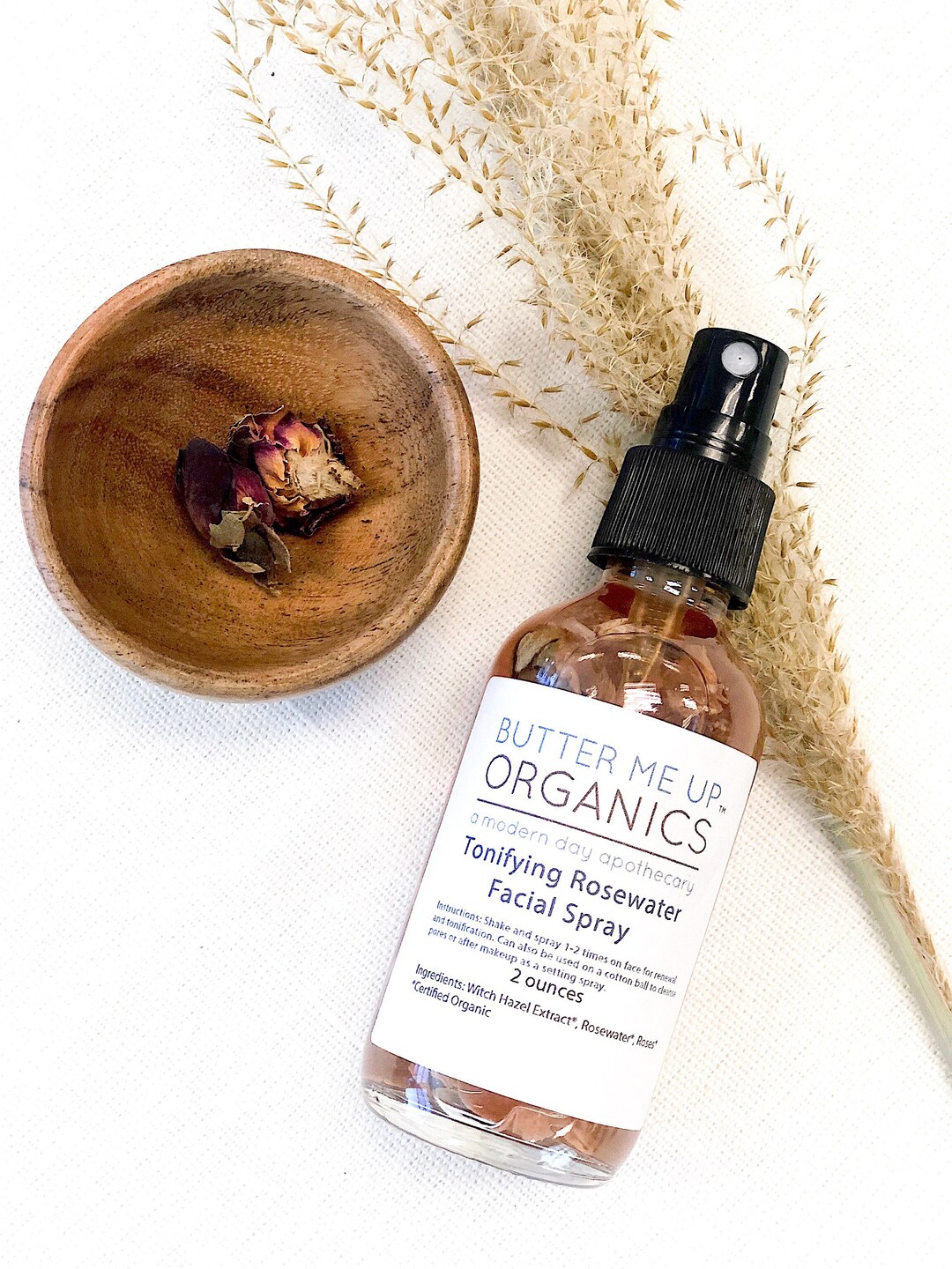 Organic Rosewater Toner, Facial Setting Spray - 2oz - Etsy