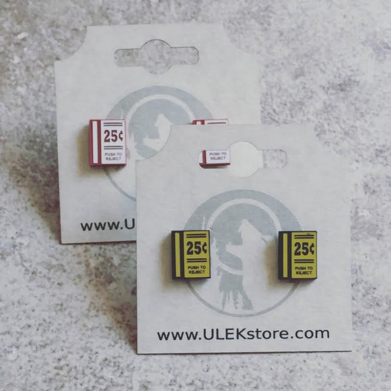 Handmade Quarter Insert Arcade Coin-op Earrings (nickel Plated Studs ...