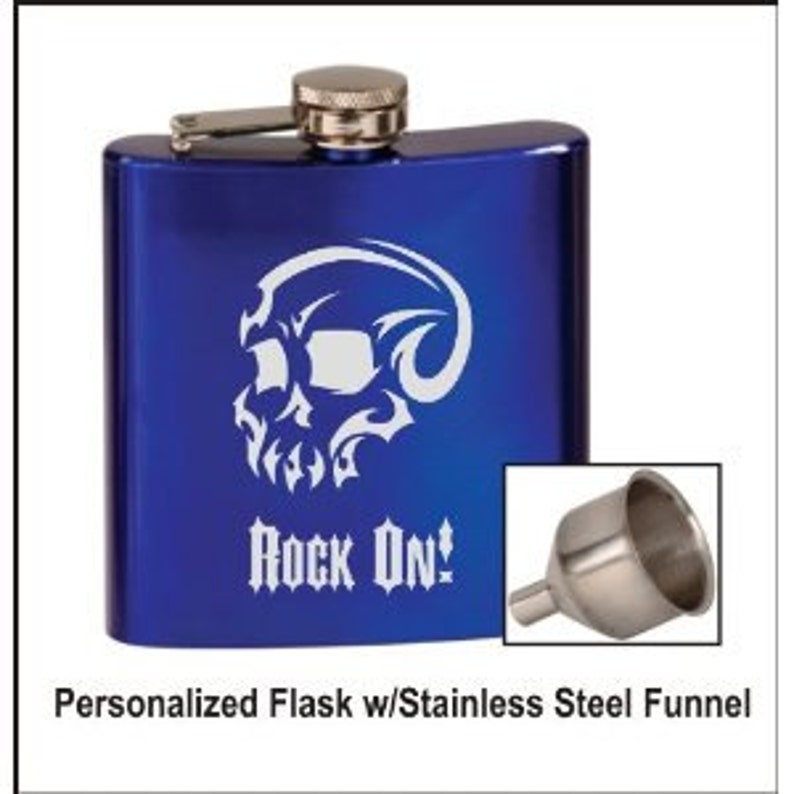 Personalized Flask you Choose Color and Design ... W/free - Etsy