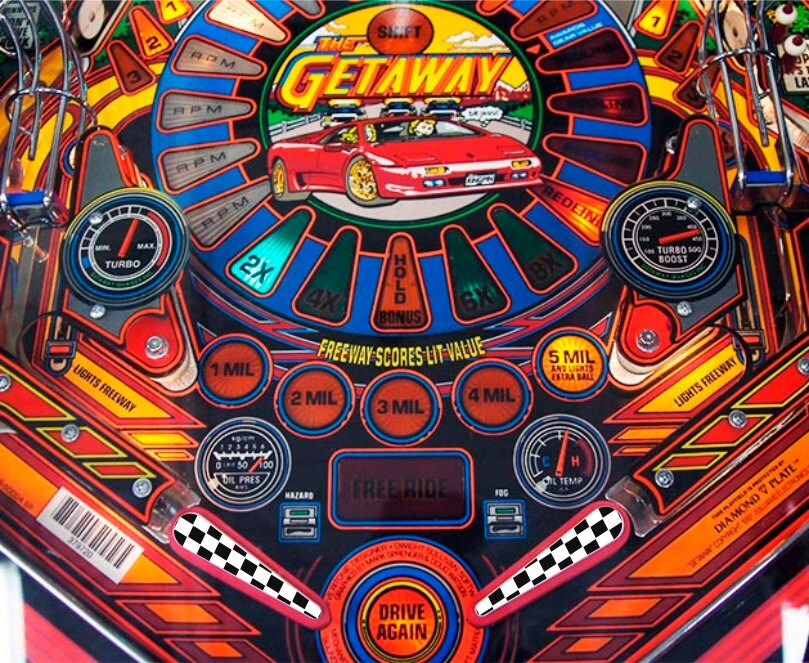 Checkered Flag Pinball Flipper Bat Topper MOD set of 3 - Etsy