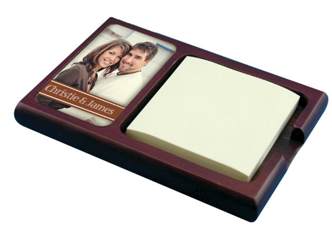 Custom Mahogany Sticky Note Holder - Made to Order With Your Custom ...
