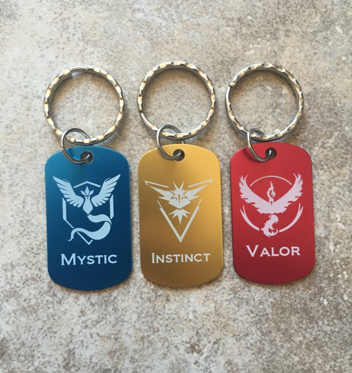 Pokemon Go Team Keychains (valor, Instinct, Mystic) - Etsy