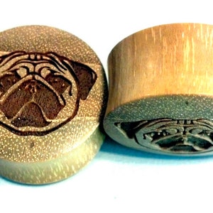 Custom Handmade Organic pug Face Wood Plugs You - Etsy
