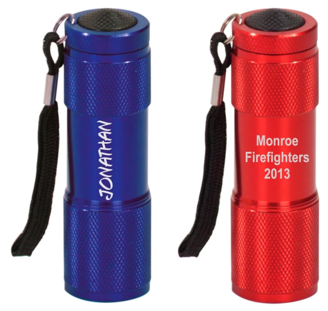 Engraved Personalized 3.5" LED Flashlight - Your Choice of Color and ...