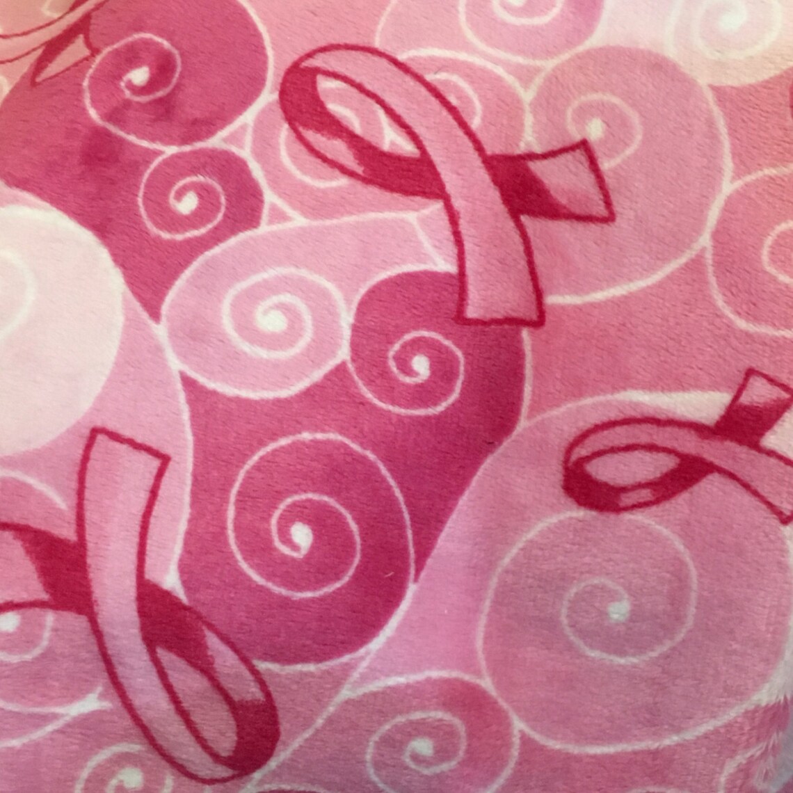 Pink Ribbon Minky Scarf/Minky Scarf/Relay for Life | Etsy