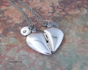 Half Heart Locket | Etsy