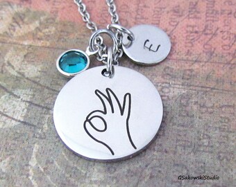 Okay Necklace | Etsy