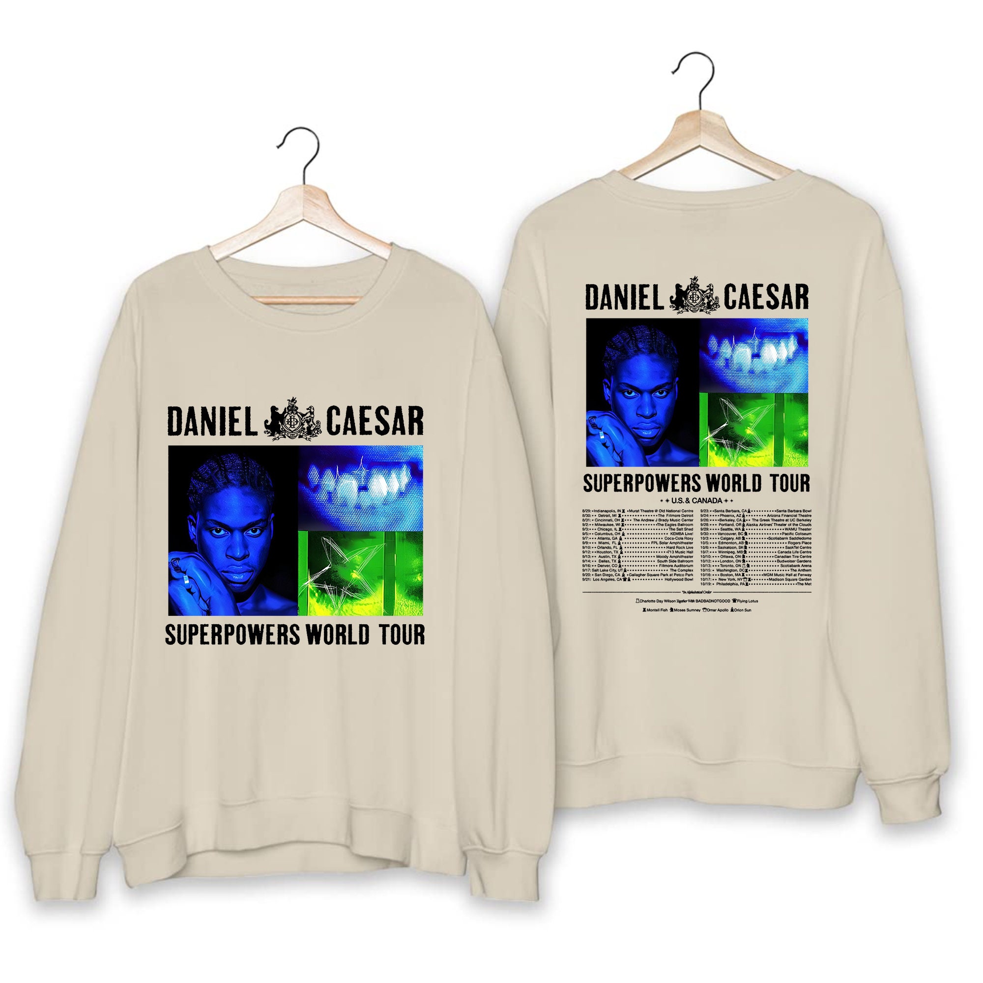 Daniel Caesar Superpowers World Tour 2023 Shirt sold by Nute Gunray ...