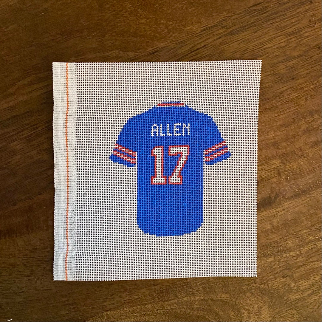 Josh Allen Jersey-needlepoint Canvas - Etsy