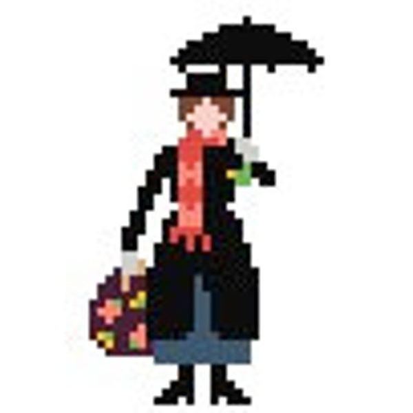 Mary Poppins Cross Stitch Pattern - Etsy