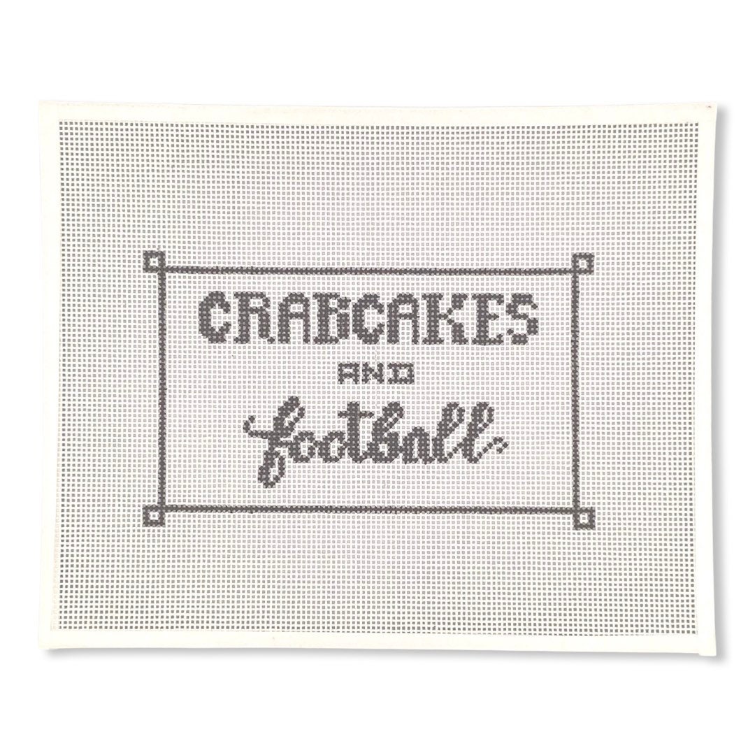 Crabcakes & Football Needlepoint Canvas - Etsy