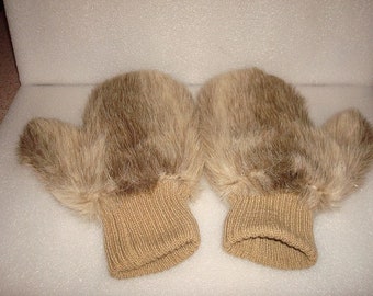 Fur mittens | Etsy