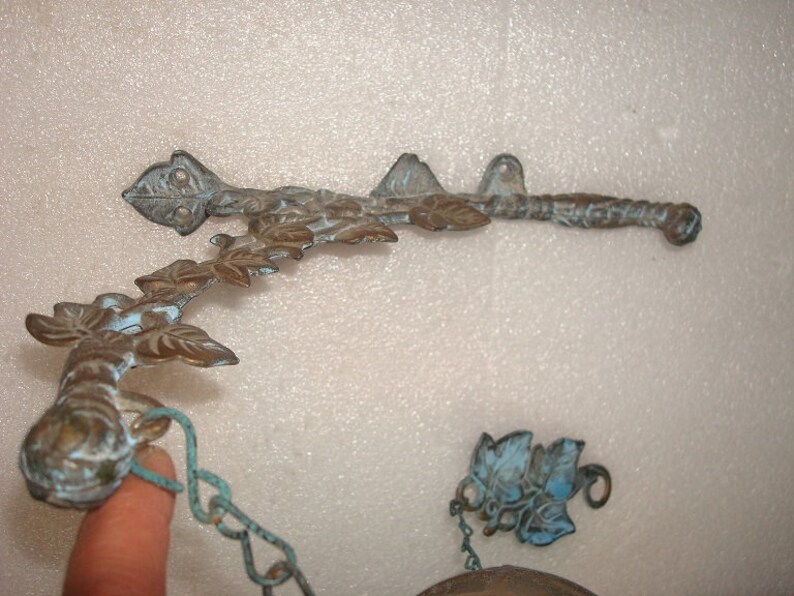 Beautiful Unique Style Heavy Brass Bell With Blue Distressed - Etsy