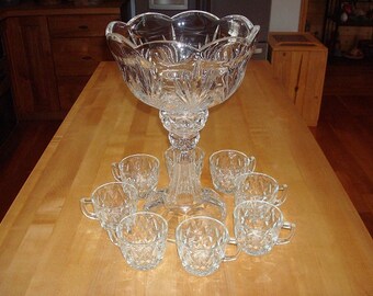 Crystal Punch Bowl | Etsy