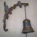 Beautiful Unique Style Heavy Brass Bell With Blue Distressed Look Leaf ...