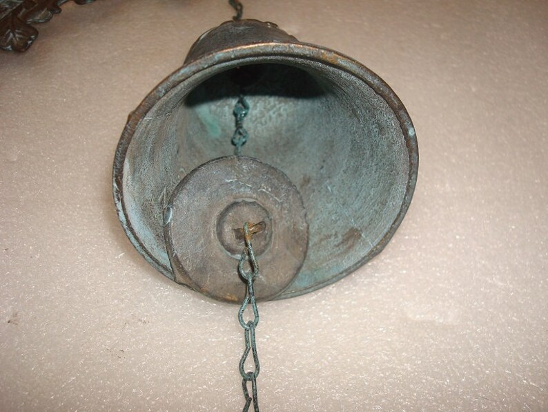 Beautiful Unique Style Heavy Brass Bell With Blue Distressed - Etsy