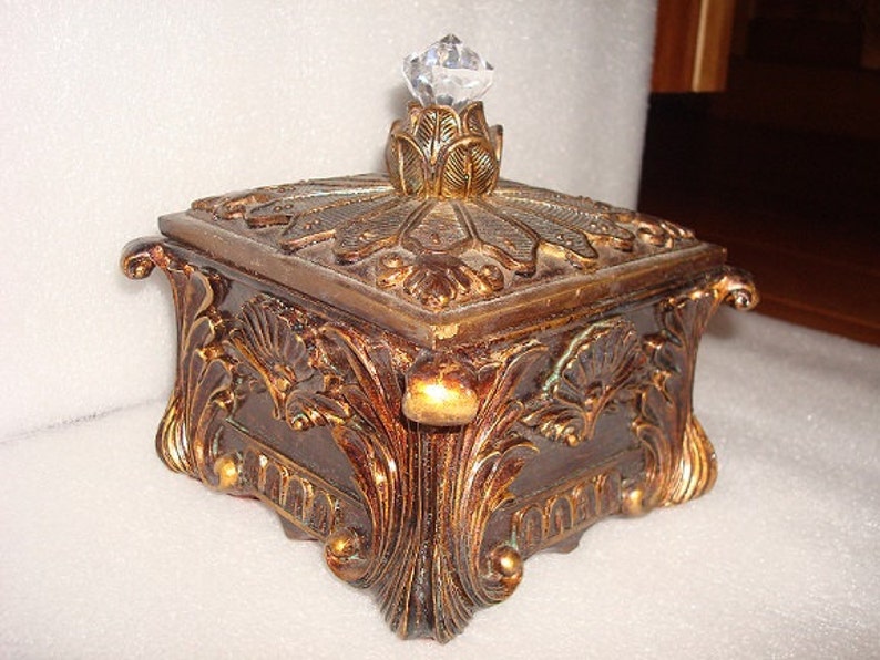 Rare Unique Style Lidded Trinket Box / Jewelry Box / Desk Box | Etsy