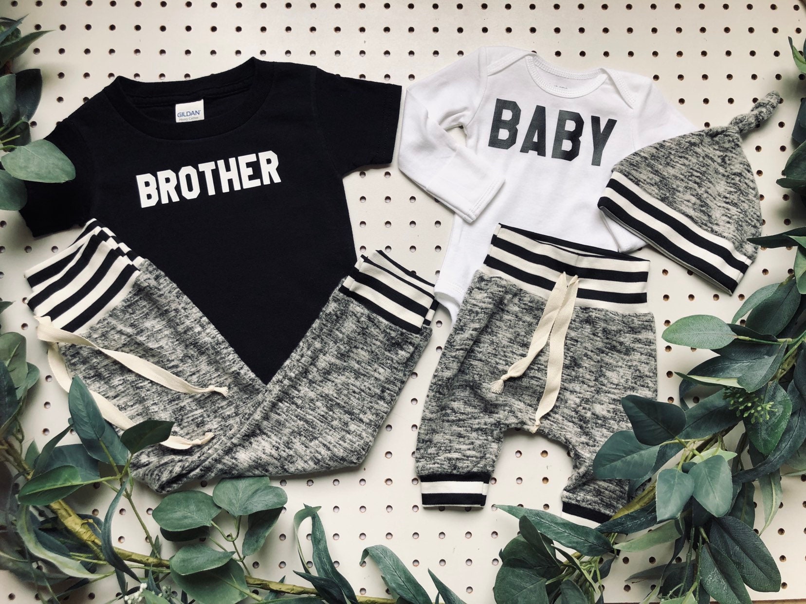 Little Brother Big Brother Newborn Boy Take Home Outfit / | Etsy