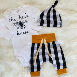 Bee Onesie, the Bees Knees Outfit Baby Boy Girl, Bumble Bee Newborn ...