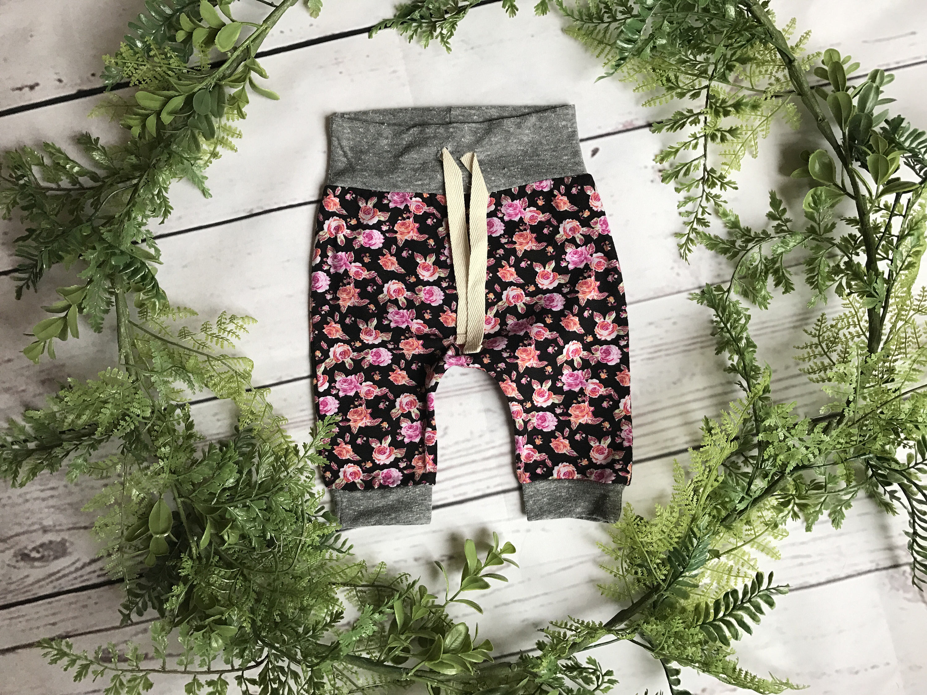 Newborn Girls Floral Joggers / Baby Girls Floral Joggers / | Etsy
