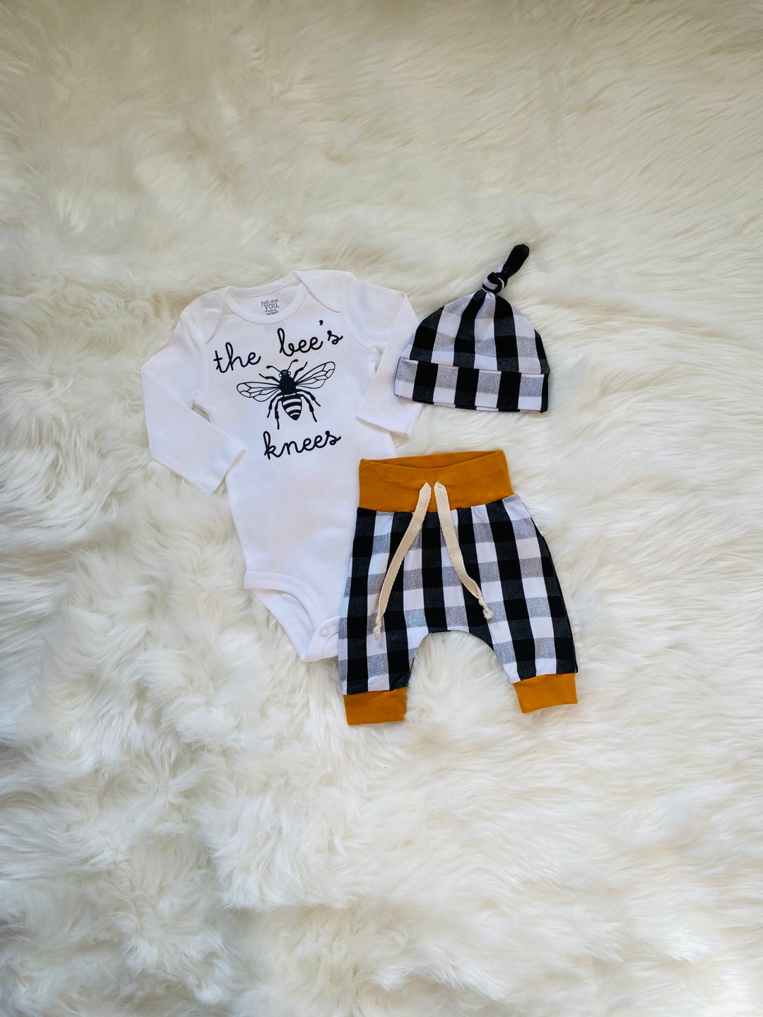 Bee Onesie, the Bees Knees Outfit Baby Boy Girl, Bumble Bee Newborn ...