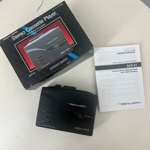 Vintage Walkman Realistic Model SCP 21 Stereo Cassette Player Portable ...