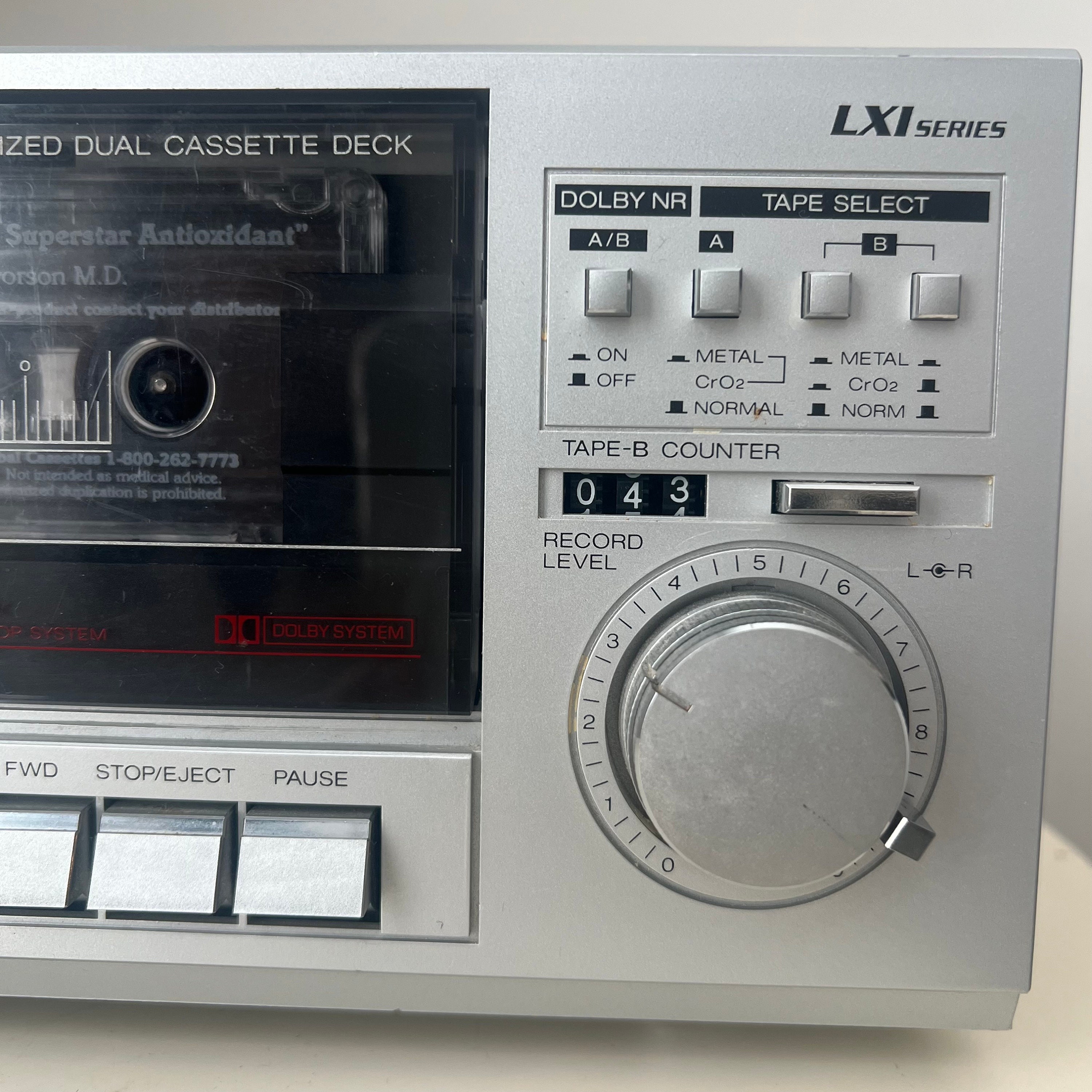 Vintage Sears LXI Dual Cassette Deck: Dolby System, Tested Working - Etsy