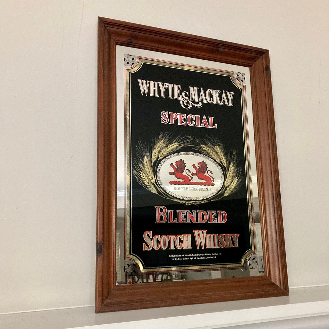 Rare Vintage LARGE 37 Inch Whyte & Mackay Scotch Whisky Bar Framed ...