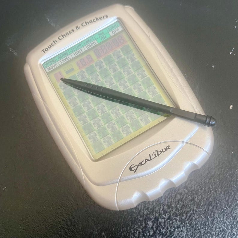 Vintage Excalibur Touch Chess & Checkers: Electronic Travel Game - Etsy