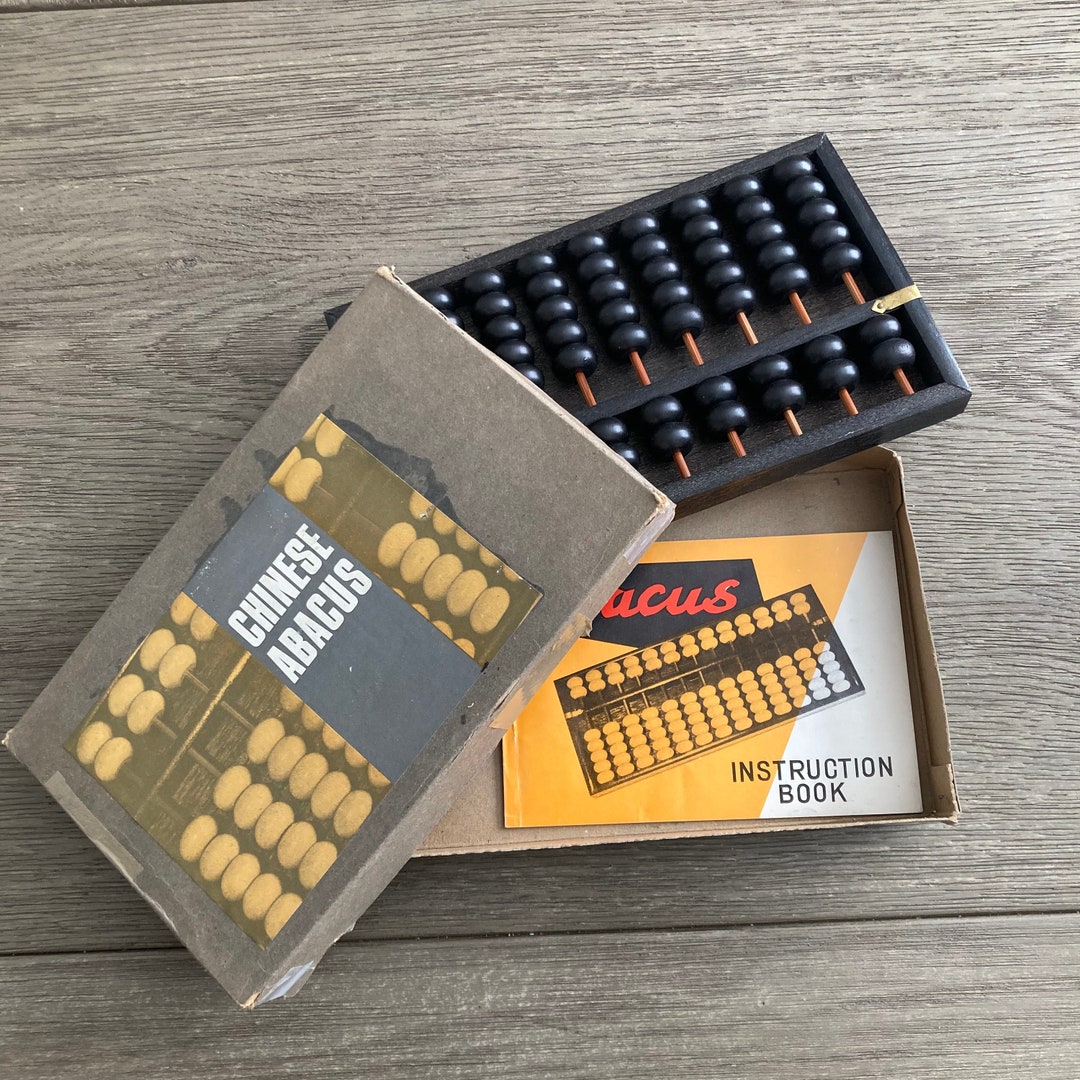 Abacus Vintage Chinese Abacus 1957 Y Fujimoto Black Wood Abacus 9 ...