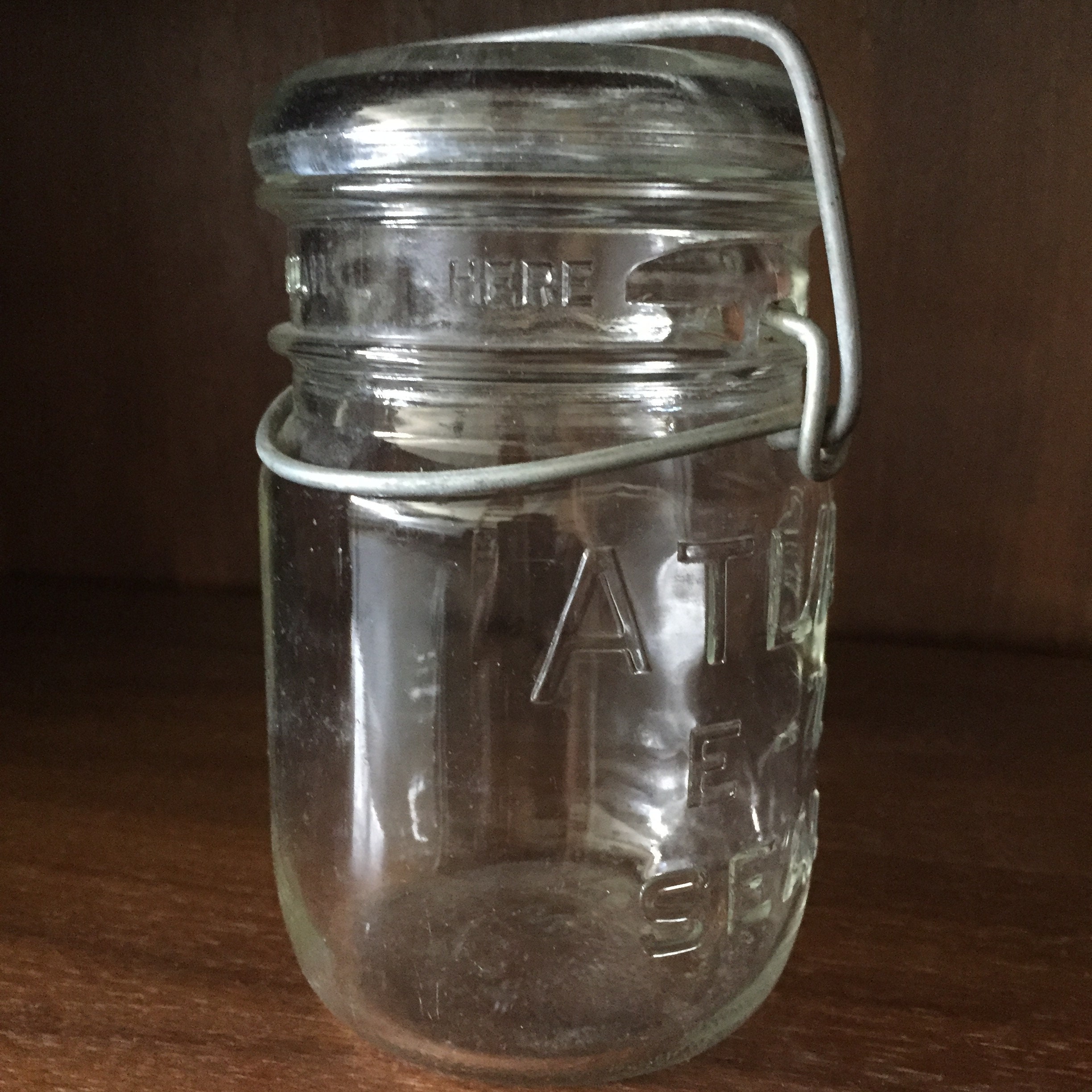 Vintage Ball Atlas Pint Jar: Clear Glass Canning Jar With Wire Bail - Etsy