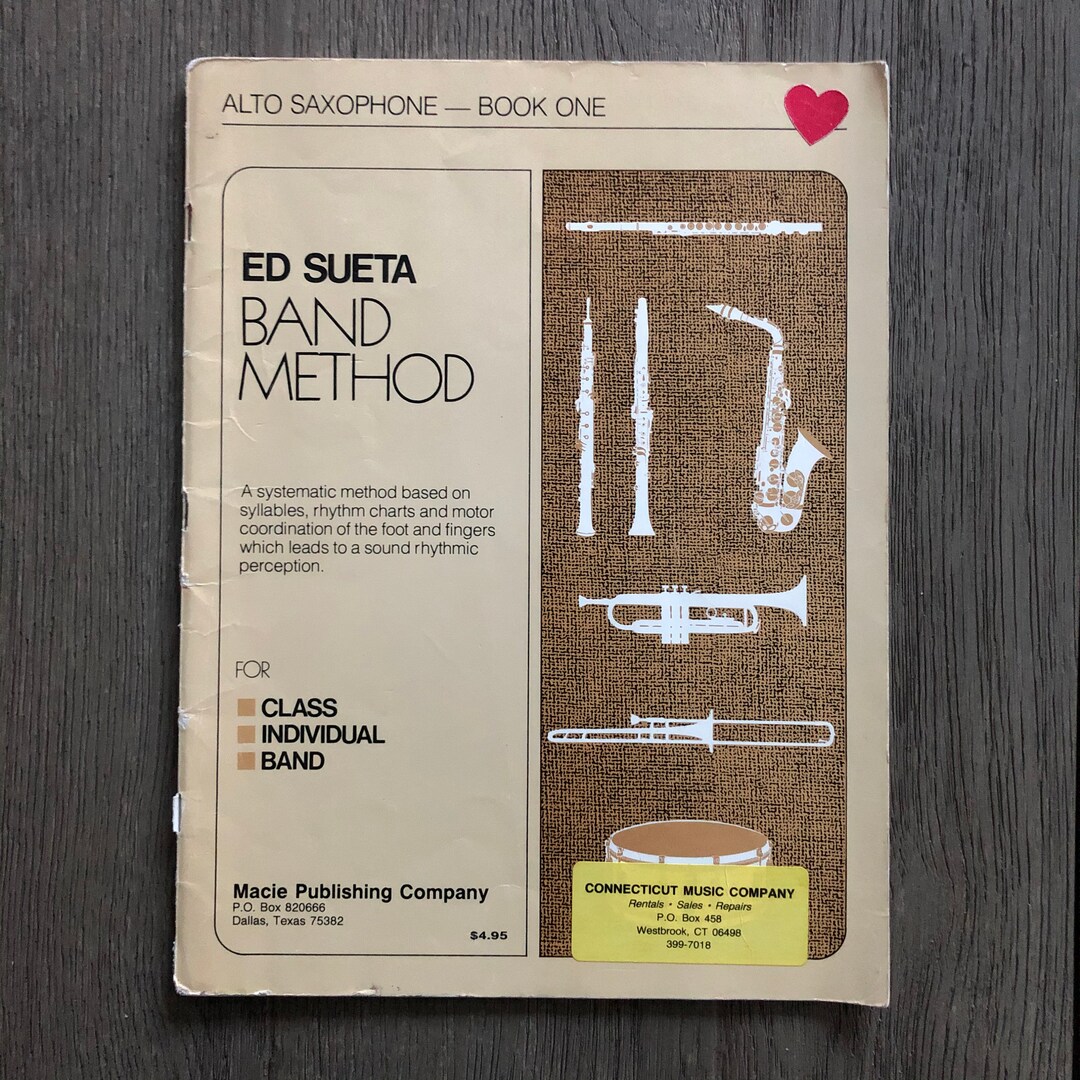 Ed Sueta Band Method Alto Saxophone Book One Sheet Music Vintage Alto ...