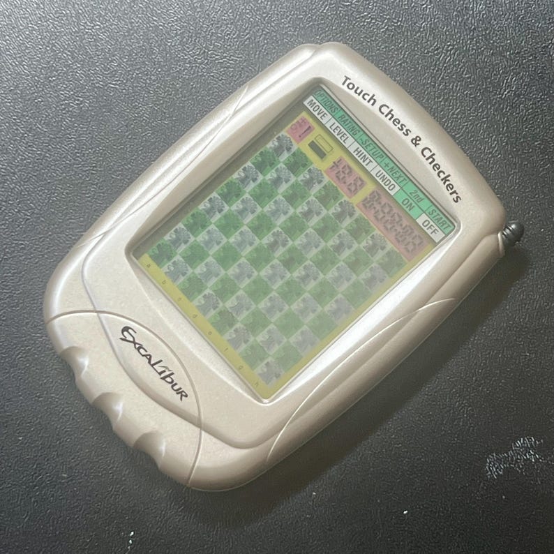 Vintage Excalibur Touch Chess & Checkers: Electronic Travel Game - Etsy