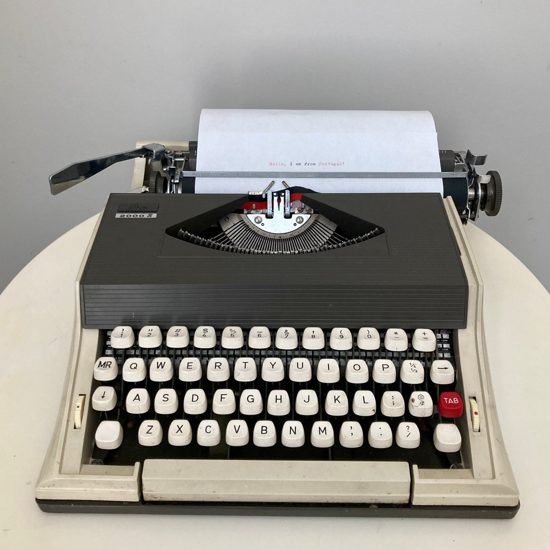 Vintage Abc 2000s Portable Typewriter - Made in Portugal - Etsy